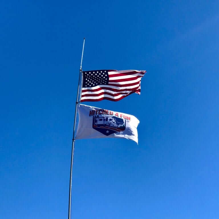 Deluxe RV Flag Pole (22-foot, 2 flag) - Hitched4fun.com