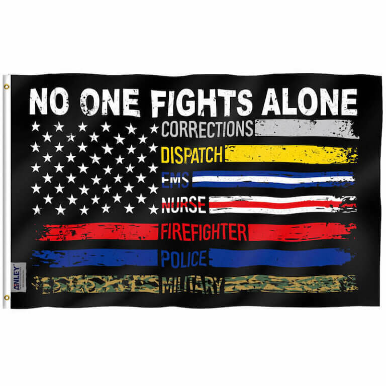 No One Fights Alone Flag 3x5 Foot - Hitched4fun.com